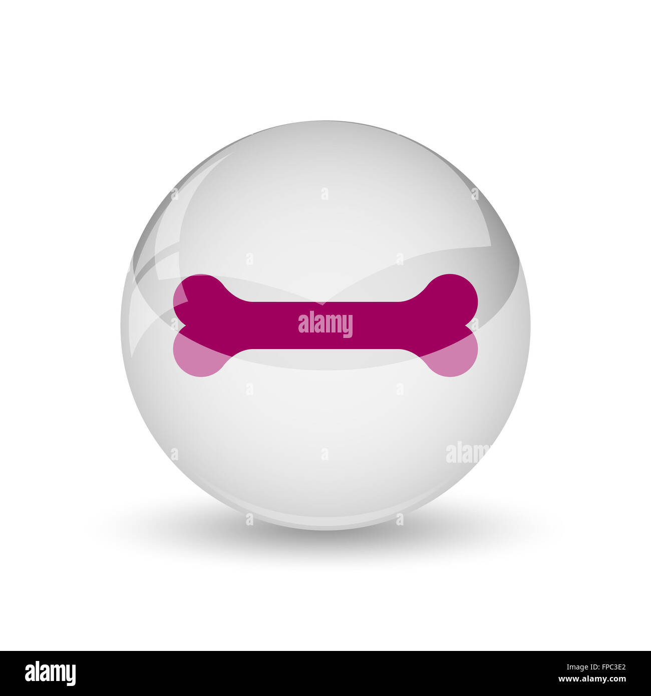 Bone icon. Internet button on white background Stock Photo - Alamy