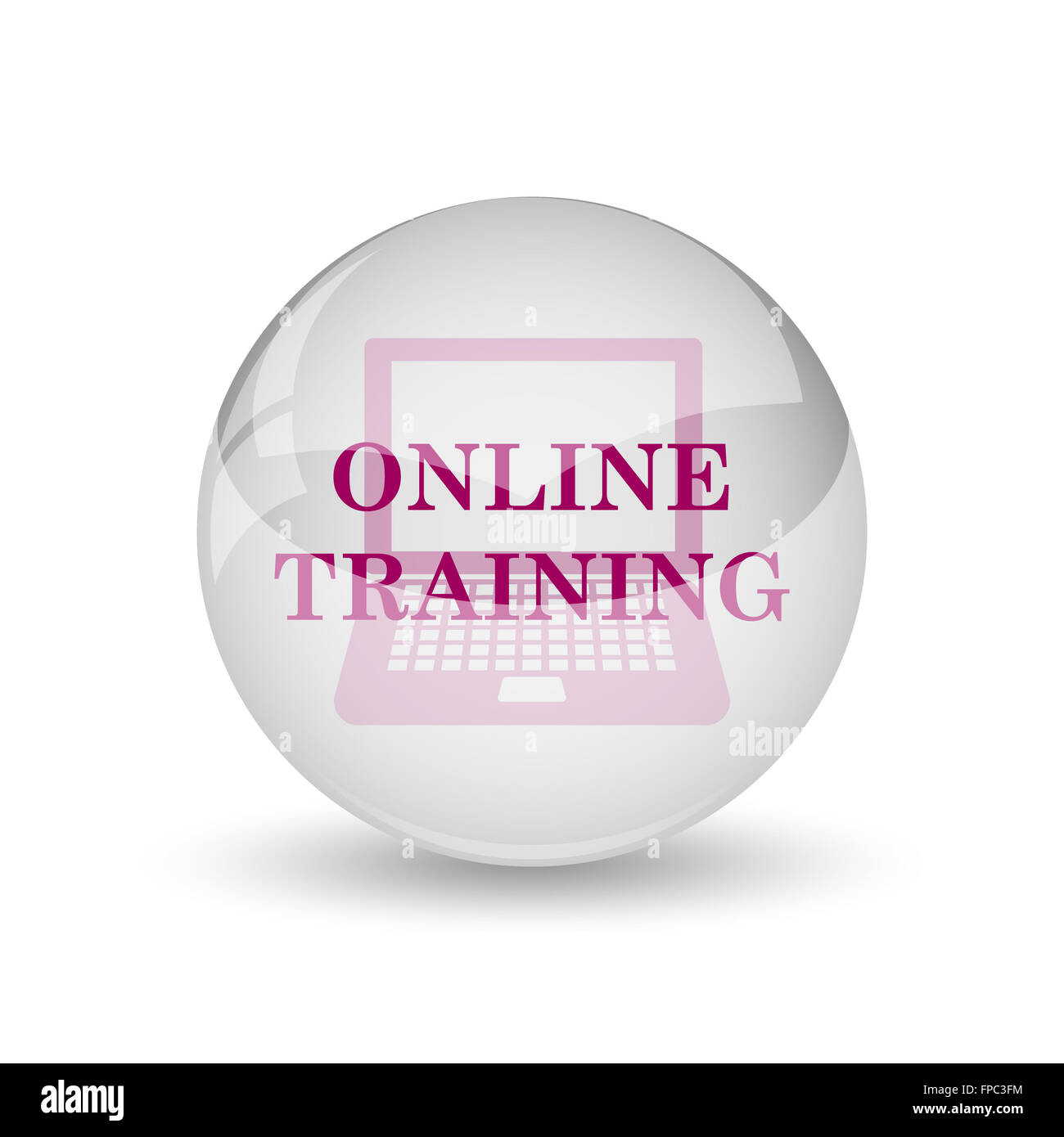 Online training icon. Internet button on white background Stock Photo ...