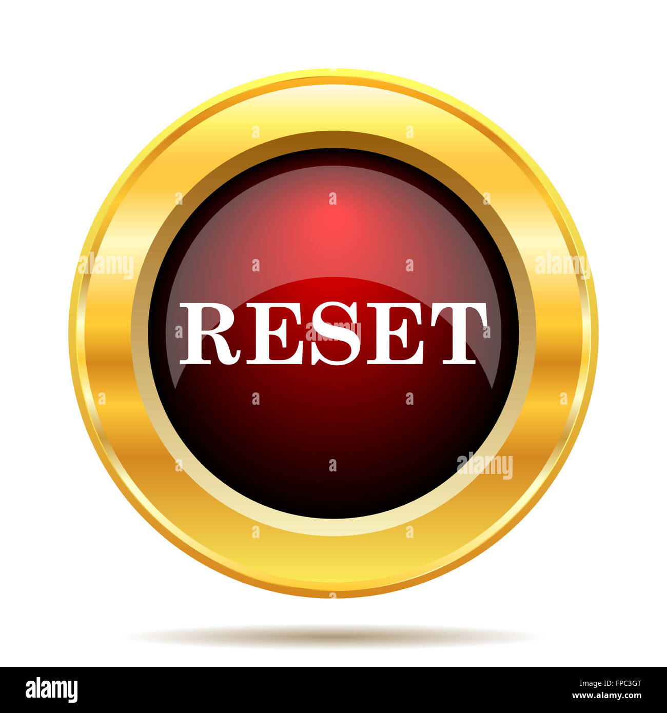 Reset icon. Internet button on white background Stock Photo - Alamy