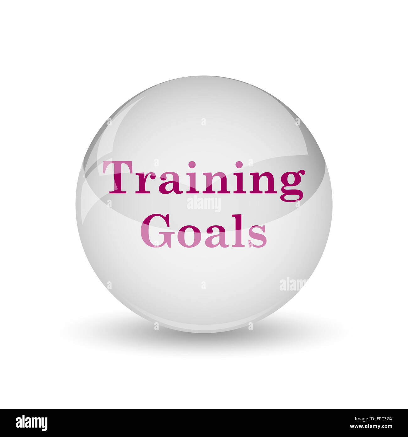 Training goals icon. Internet button on white background Stock Photo ...
