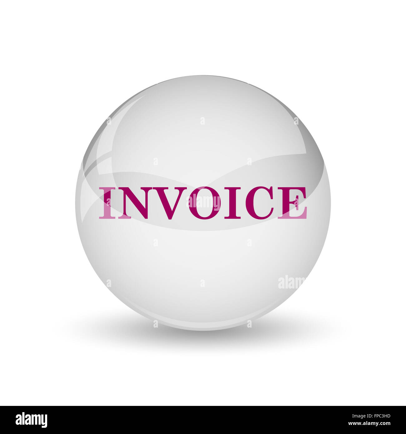 Invoice icon. Internet button on white background Stock Photo - Alamy