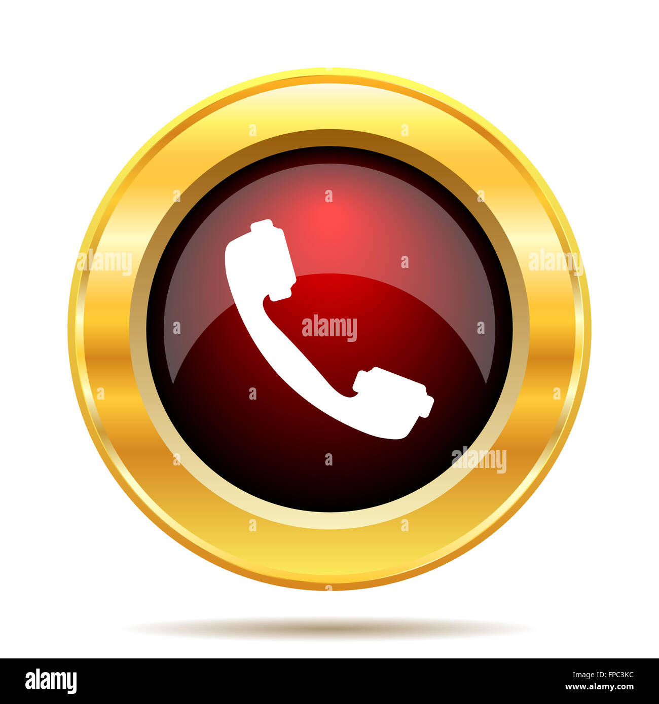 Phone icon. Internet button on white background Stock Photo - Alamy