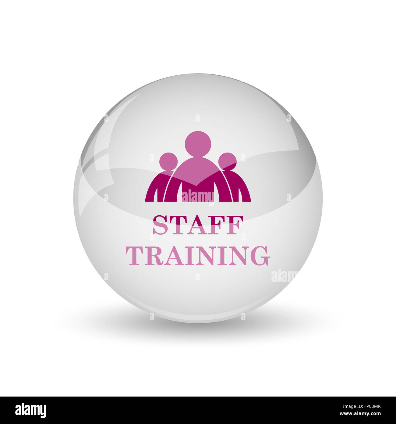 Staff training icon. Internet button on white background Stock Photo ...
