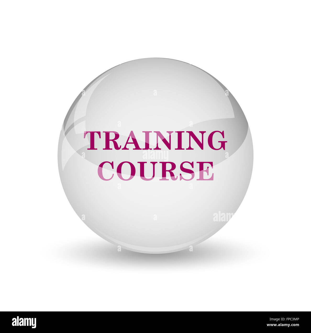 Training course icon. Internet button on white background Stock Photo ...