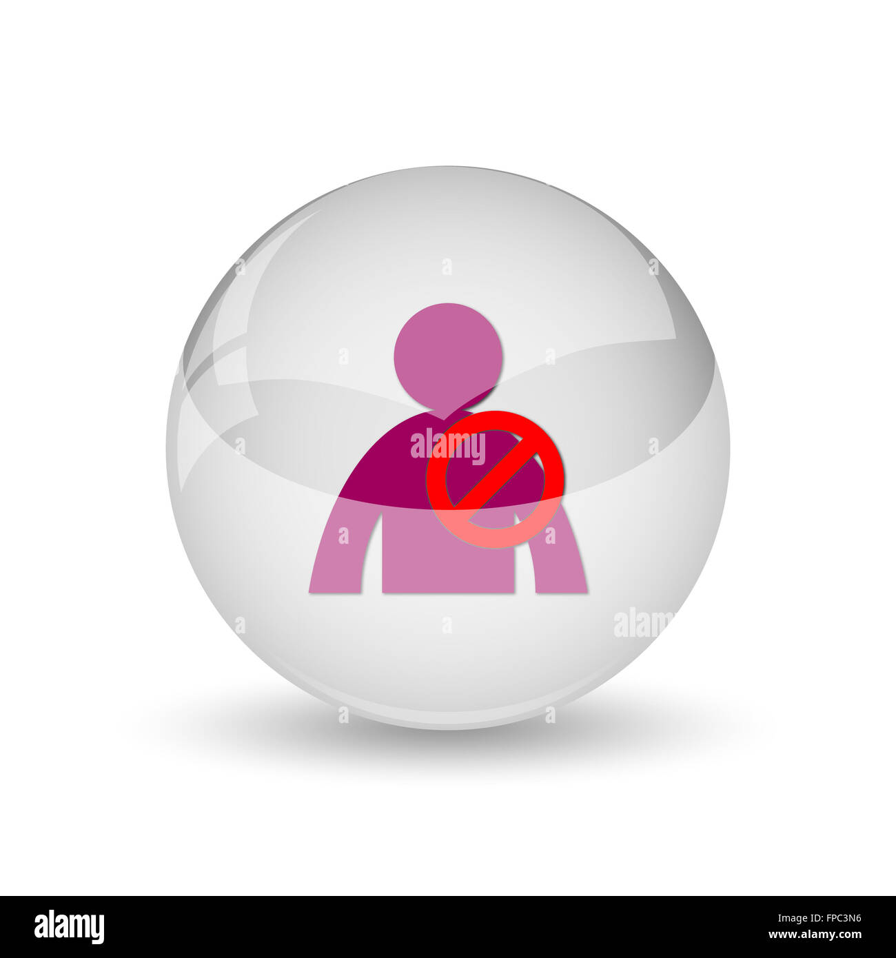 User offline icon. Internet button on white background Stock Photo - Alamy