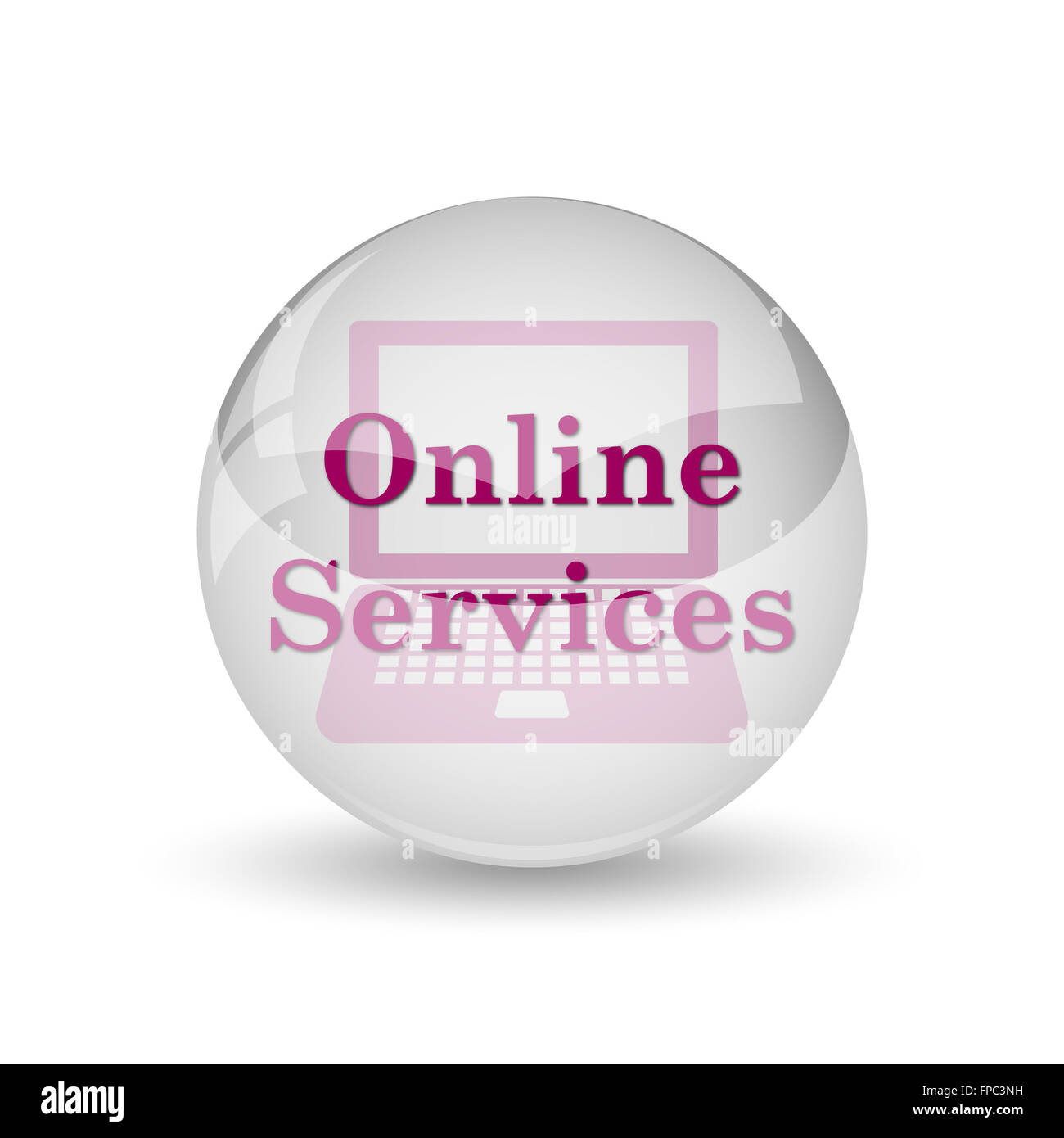 Online services icon. Internet button on white background Stock Photo ...