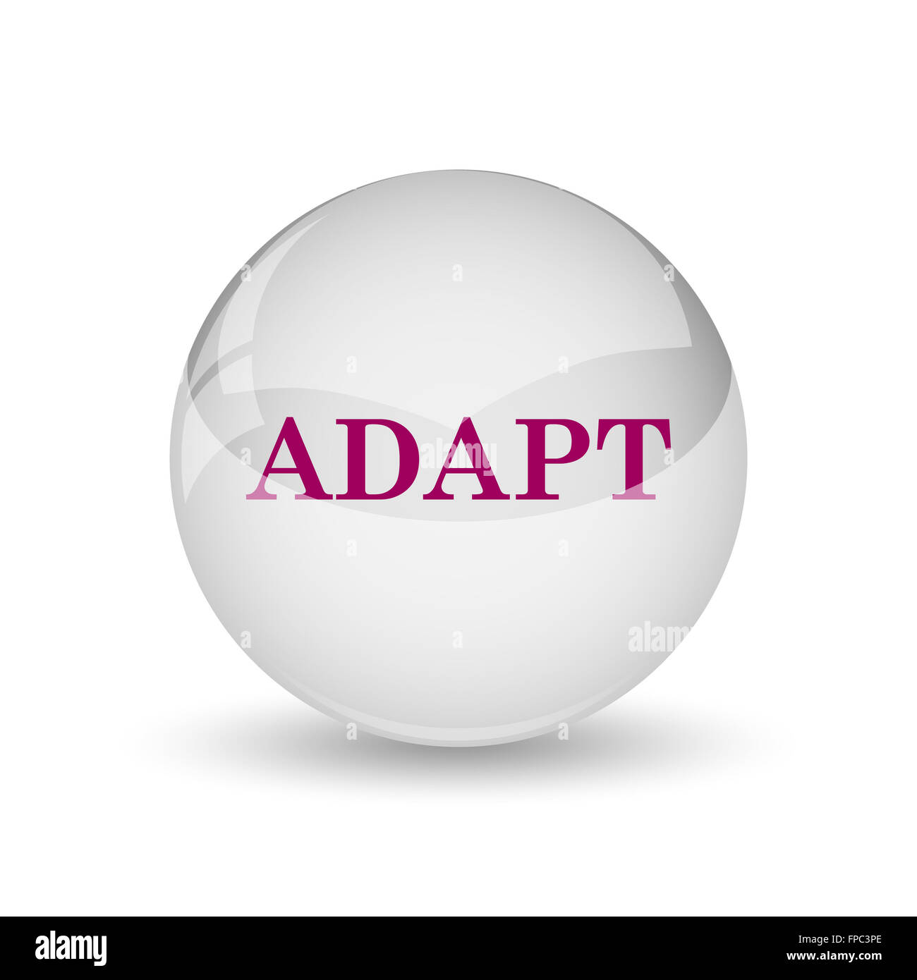 Adapt icon. Internet button on white background Stock Photo - Alamy