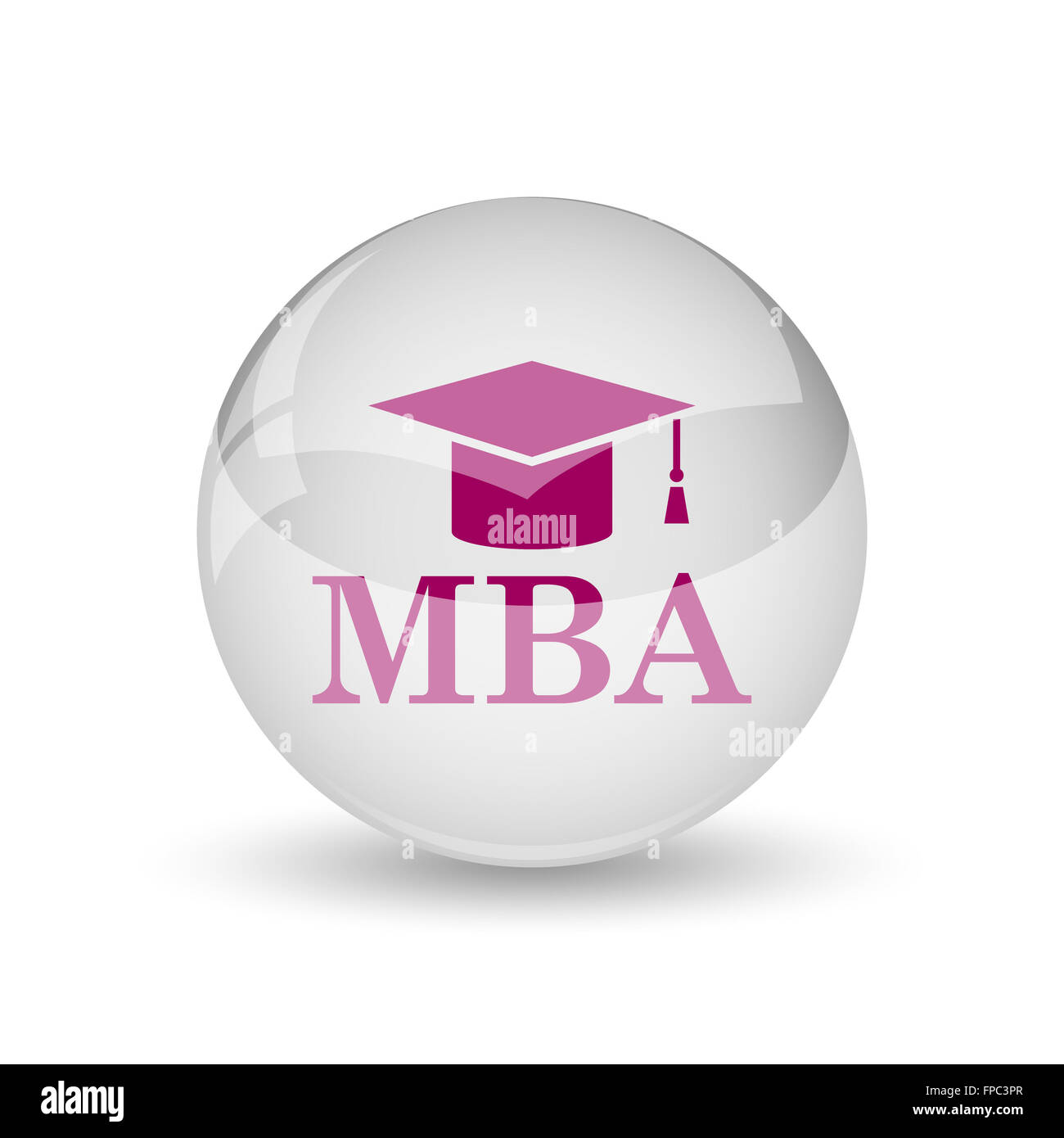 MBA icon. Internet button on white background Stock Photo - Alamy