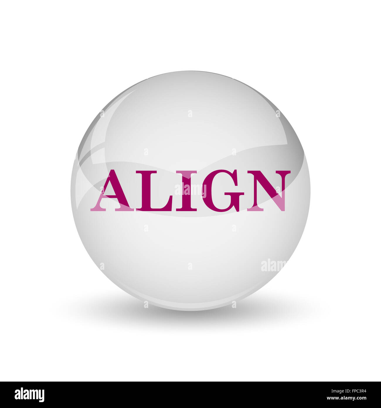 Align icon. Internet button on white background Stock Photo - Alamy