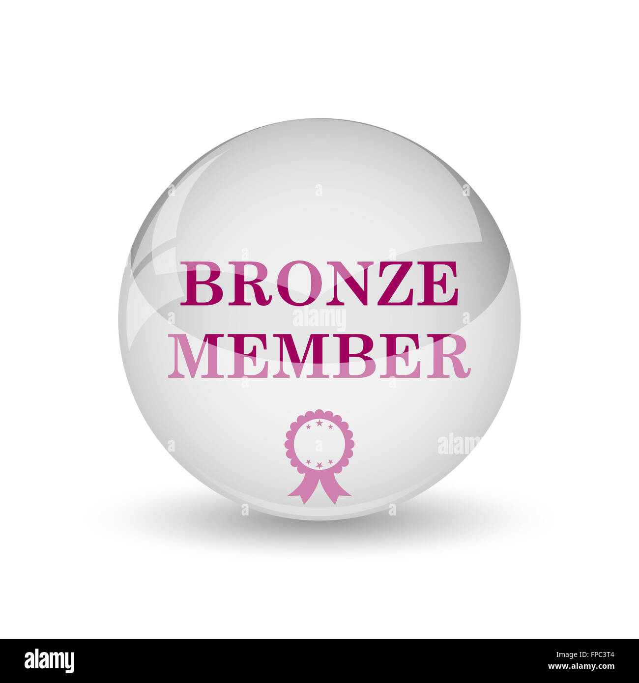 Bronze member icon. Internet button on white background Stock Photo - Alamy