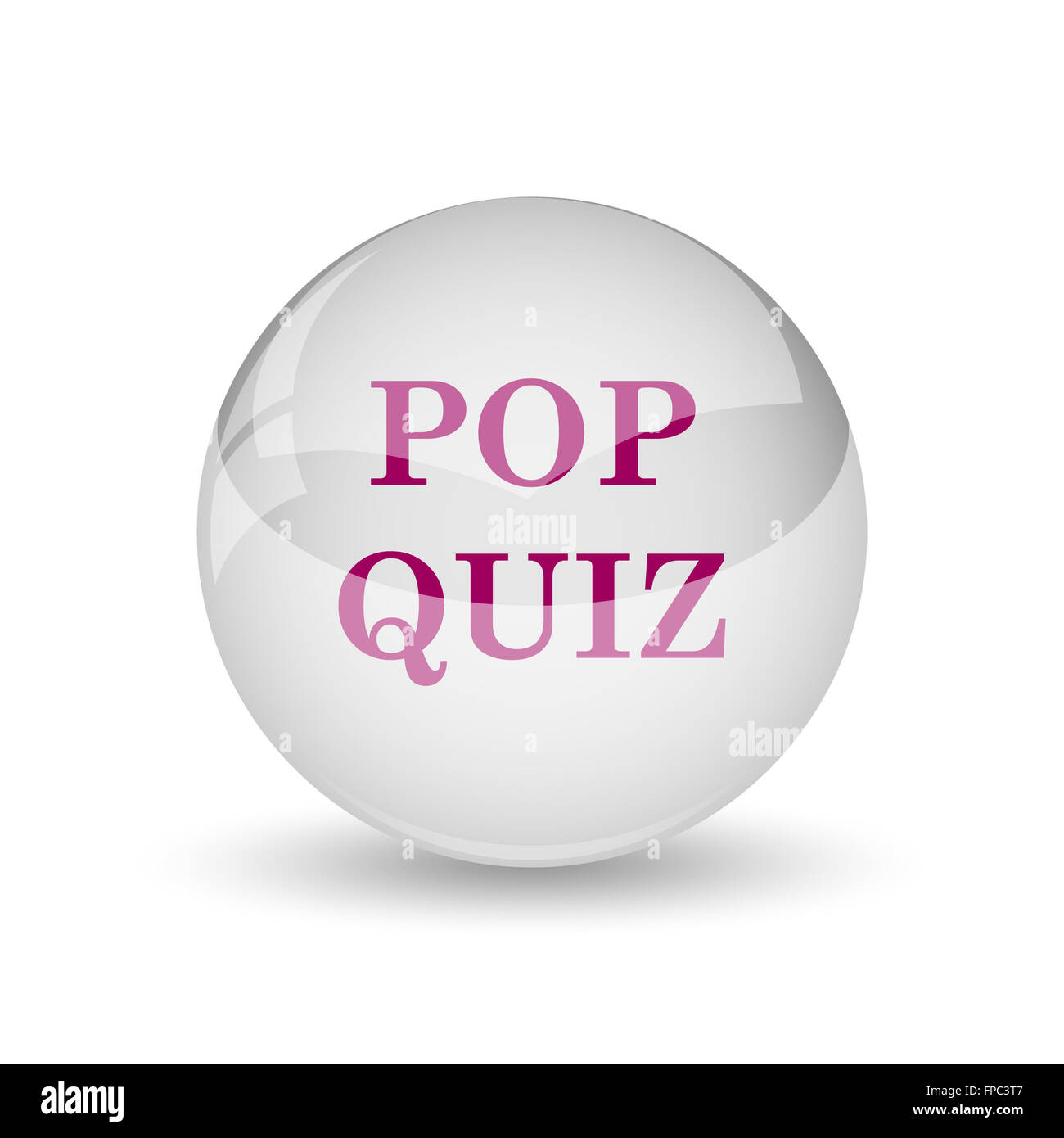 Pop quiz icon. Internet button on white background Stock Photo - Alamy