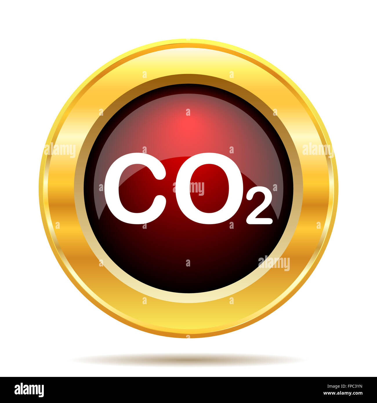 CO2 icon. Internet button on white background Stock Photo - Alamy