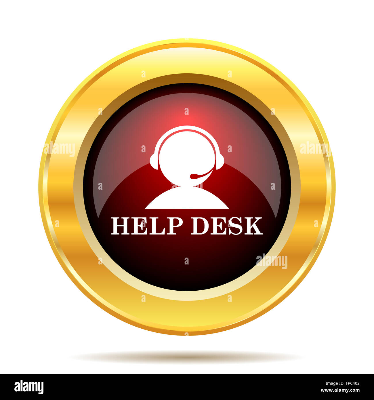 Helpdesk icon. Internet button on white background Stock Photo - Alamy