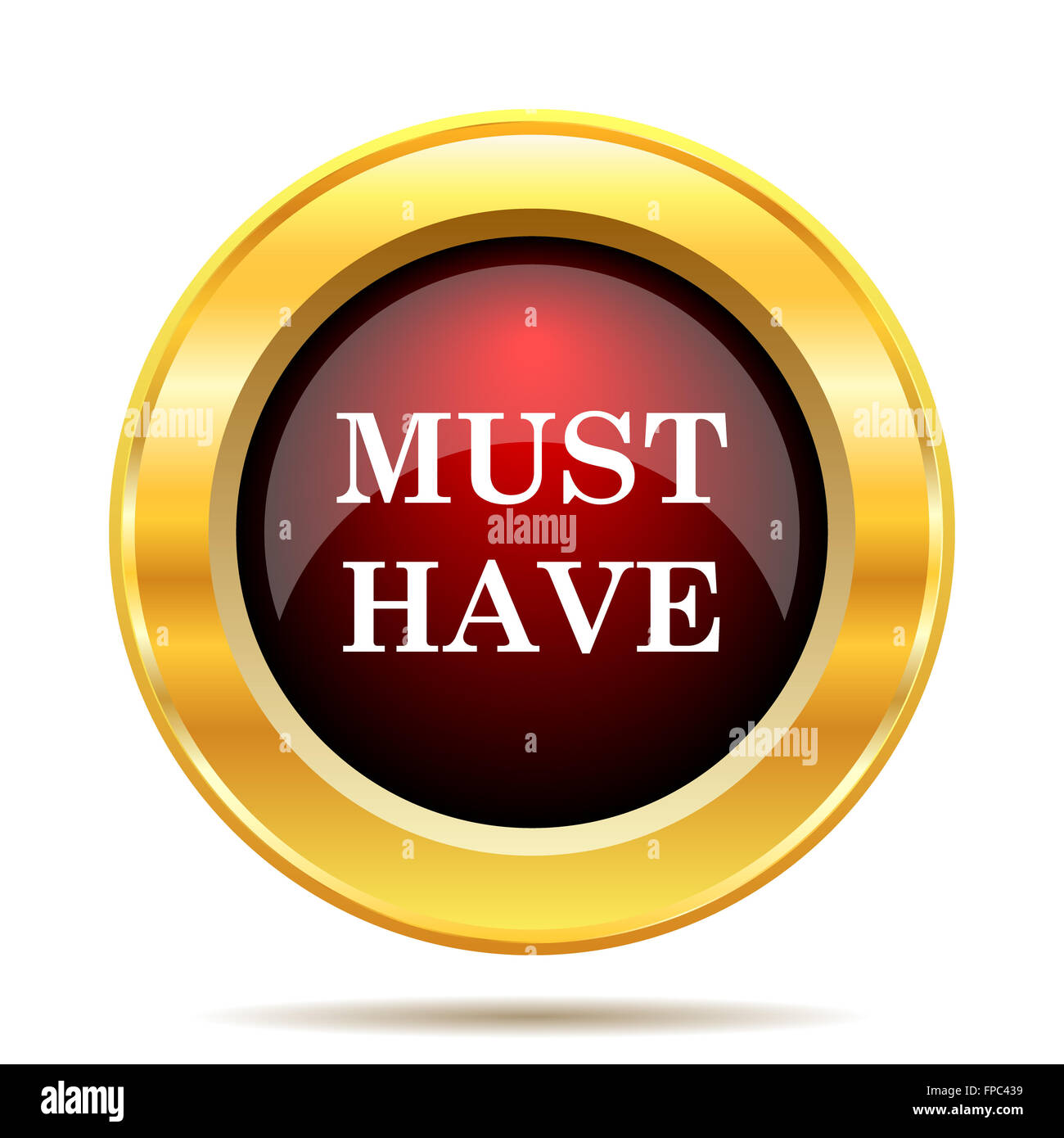 Must have icon. Internet button on white background Stock Photo - Alamy