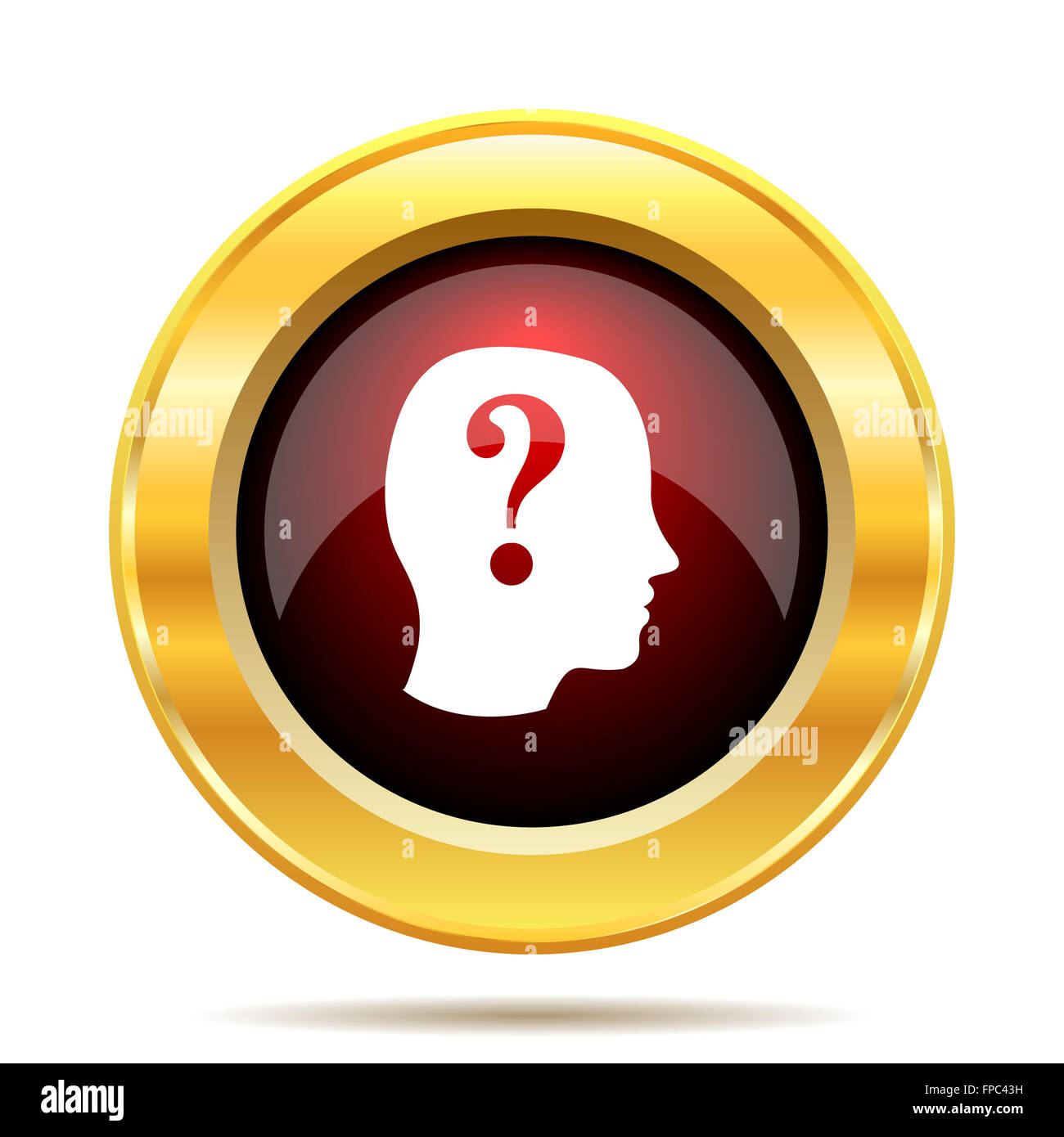 Quiz icon. Internet button on white background Stock Photo - Alamy