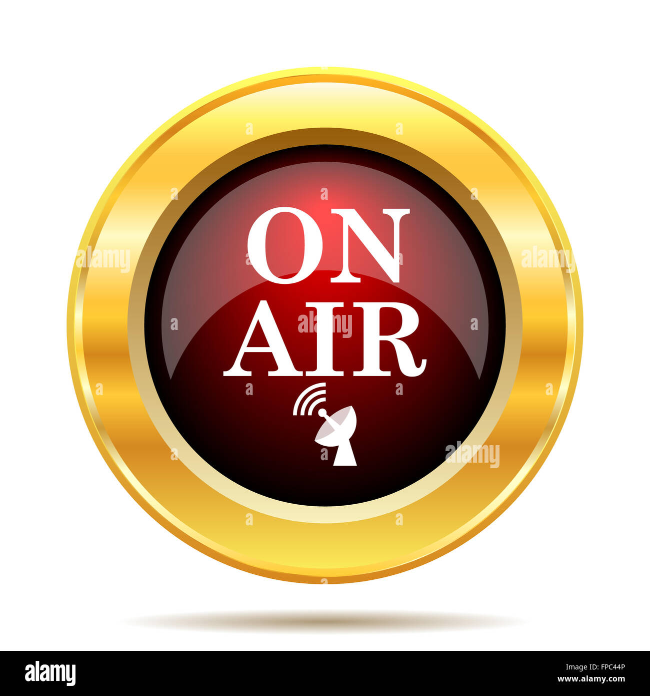 On air icon. Internet button on white background Stock Photo - Alamy