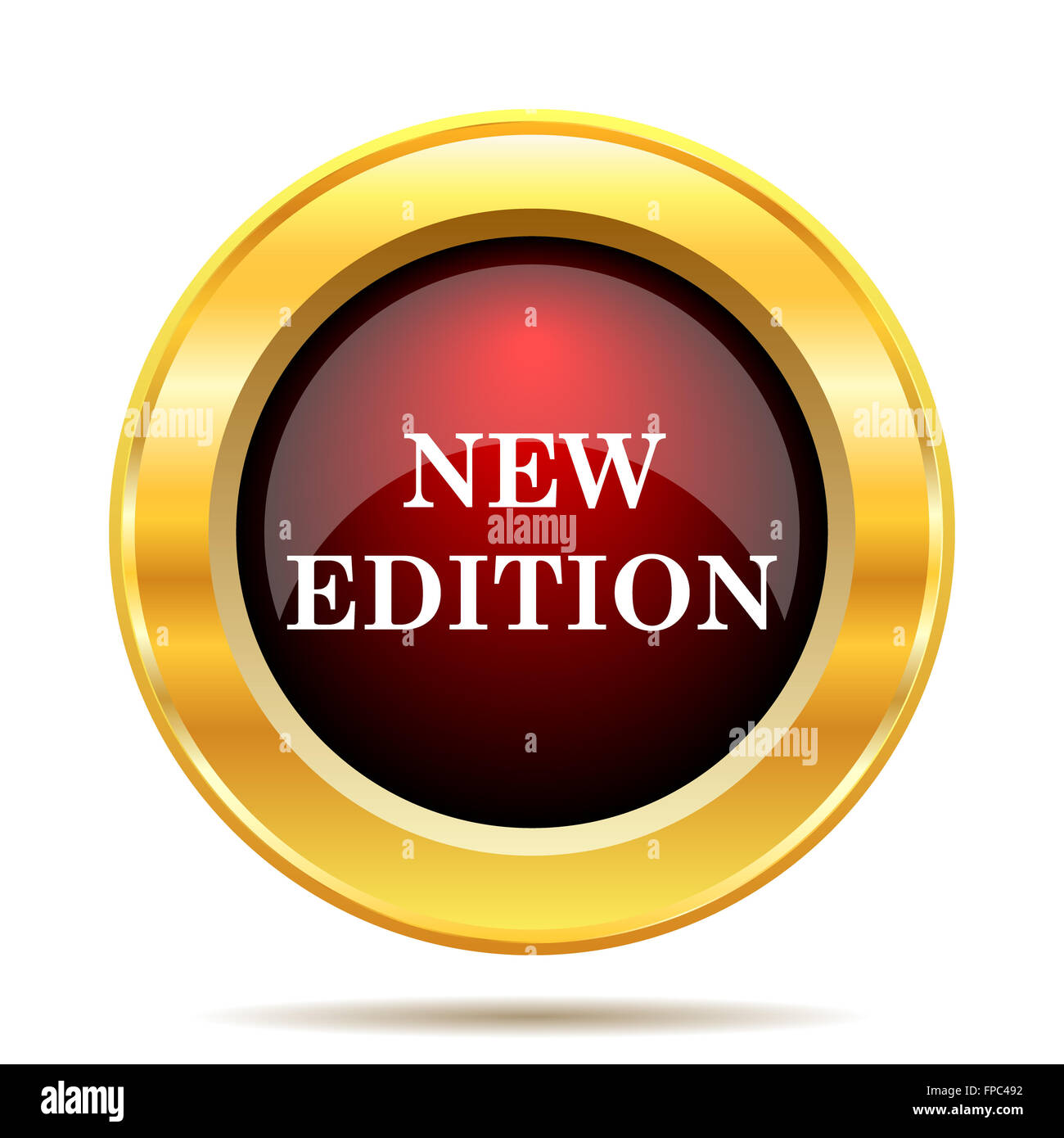 New edition icon. Internet button on white background Stock Photo - Alamy