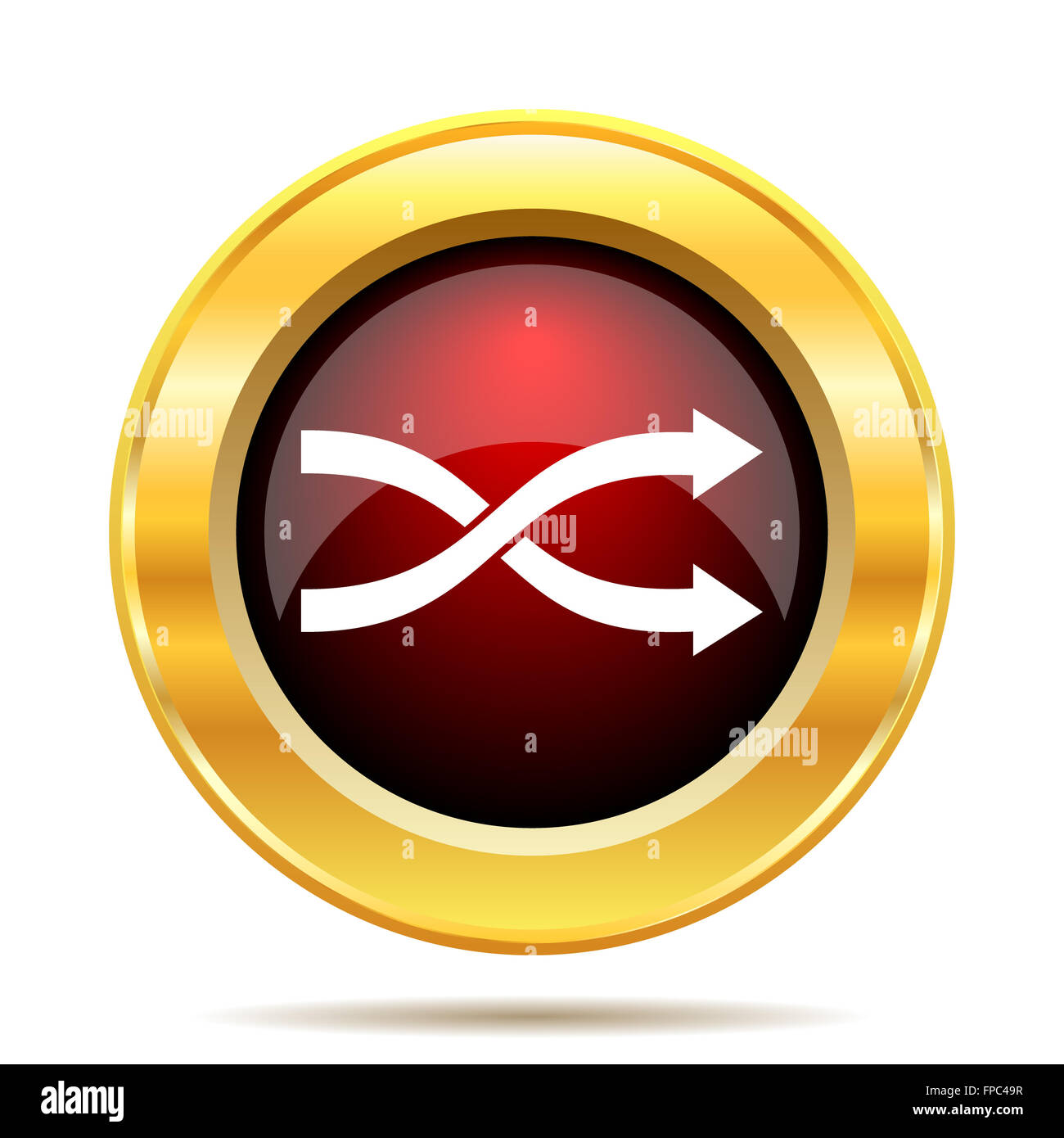 Shuffle icon. Internet button on white background Stock Photo - Alamy