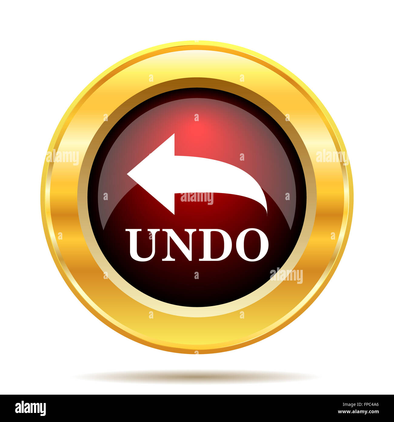 Undo icon. Internet button on white background Stock Photo - Alamy