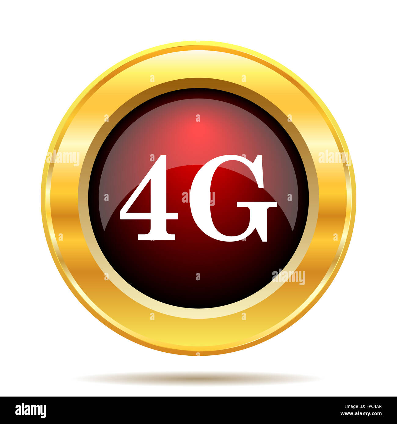 4G icon. Internet button on white background Stock Photo - Alamy