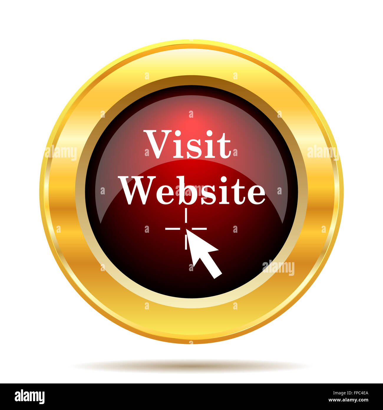 Visit website icon. Internet button on white background Stock Photo - Alamy