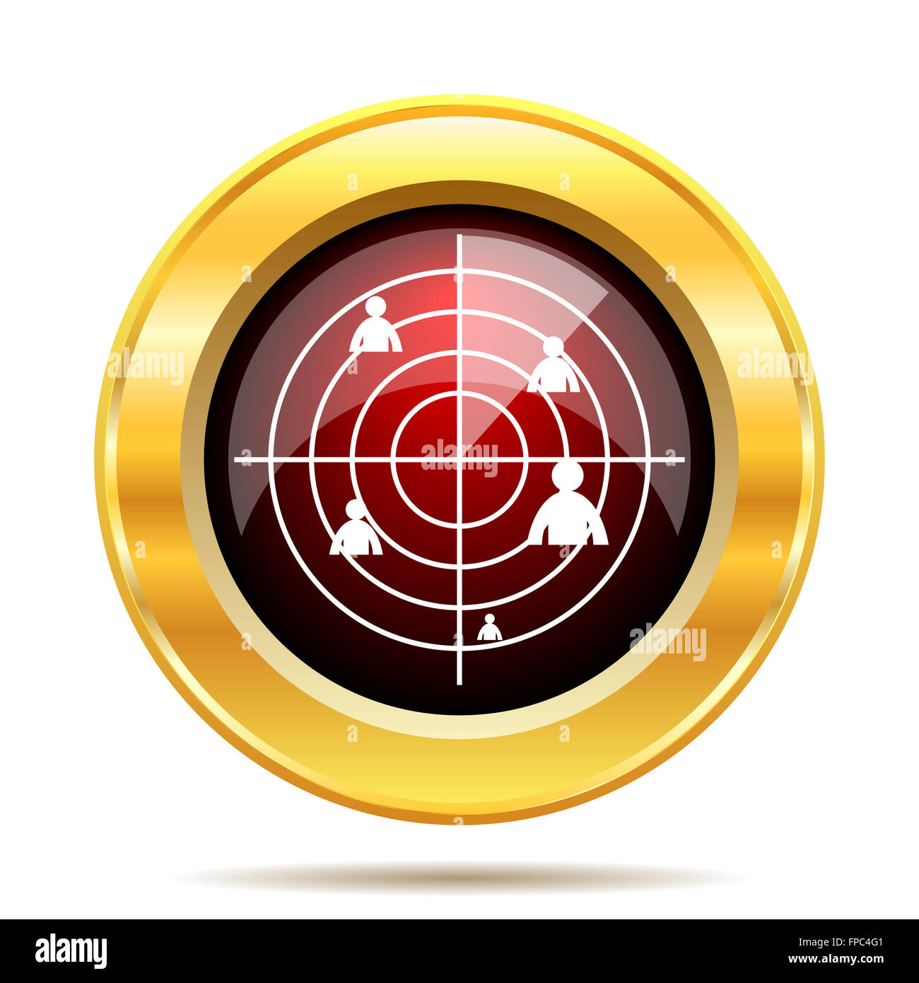 Radar icon. Internet button on white background Stock Photo - Alamy