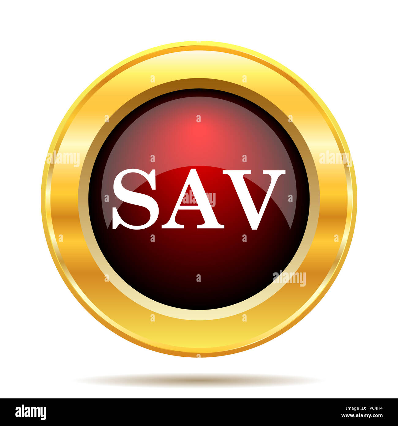 SAV icon. Internet button on white background Stock Photo - Alamy