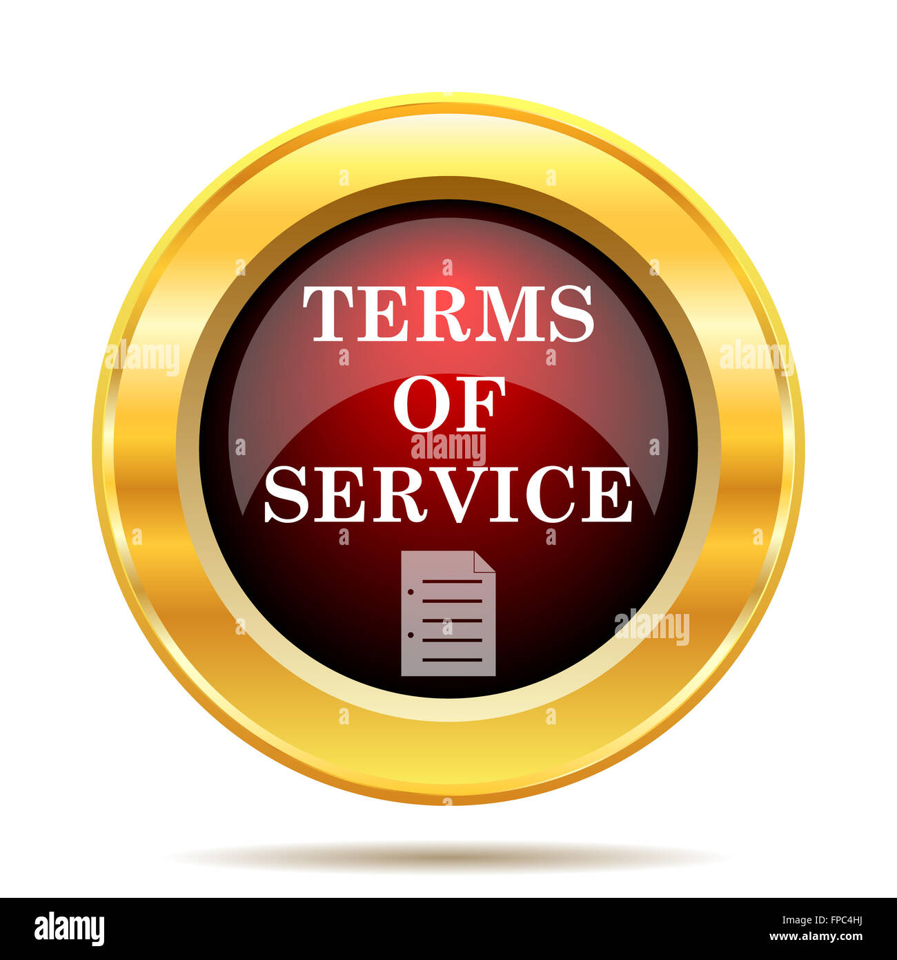 Terms of service icon. Internet button on white background Stock Photo ...
