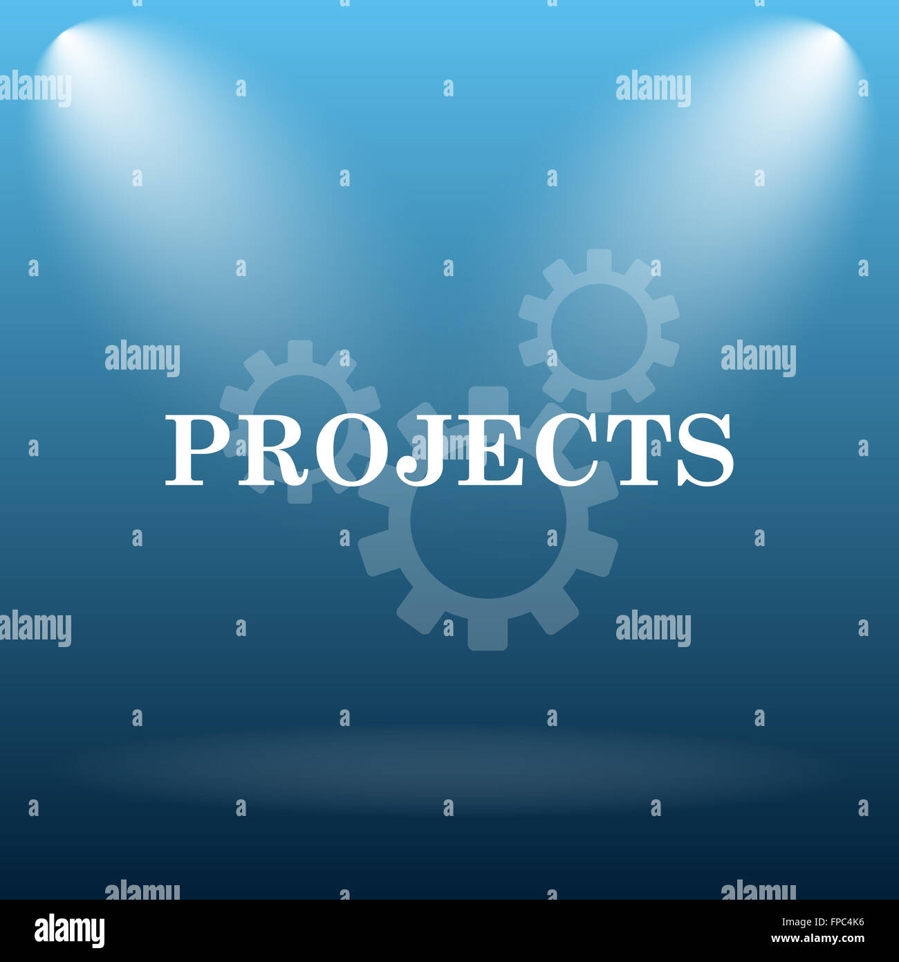 Projects icon blue internet hi-res stock photography and images - Alamy