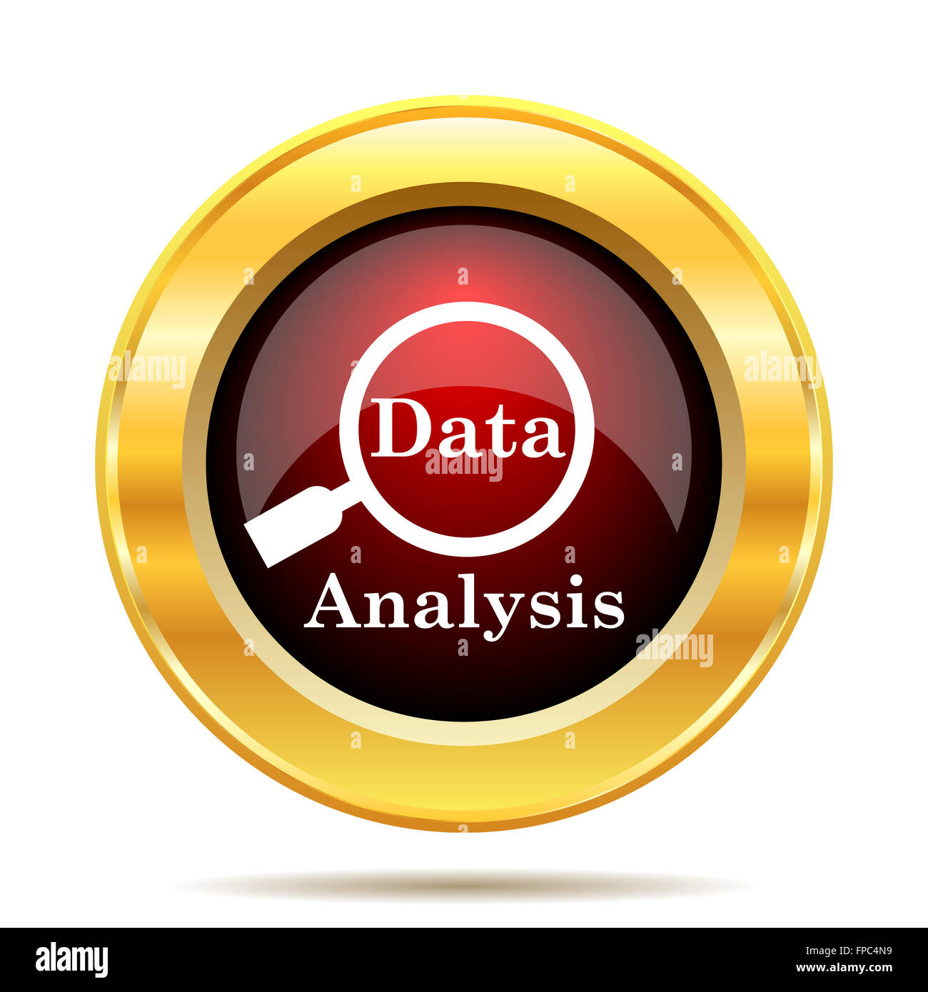 Data analysis icon. Internet button on white background Stock Photo - Alamy