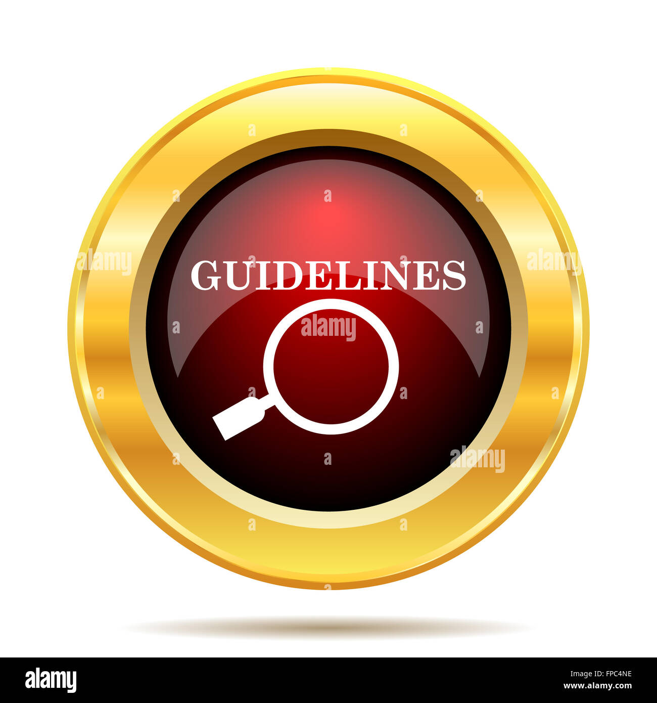 Guidelines icon. Internet button on white background Stock Photo - Alamy