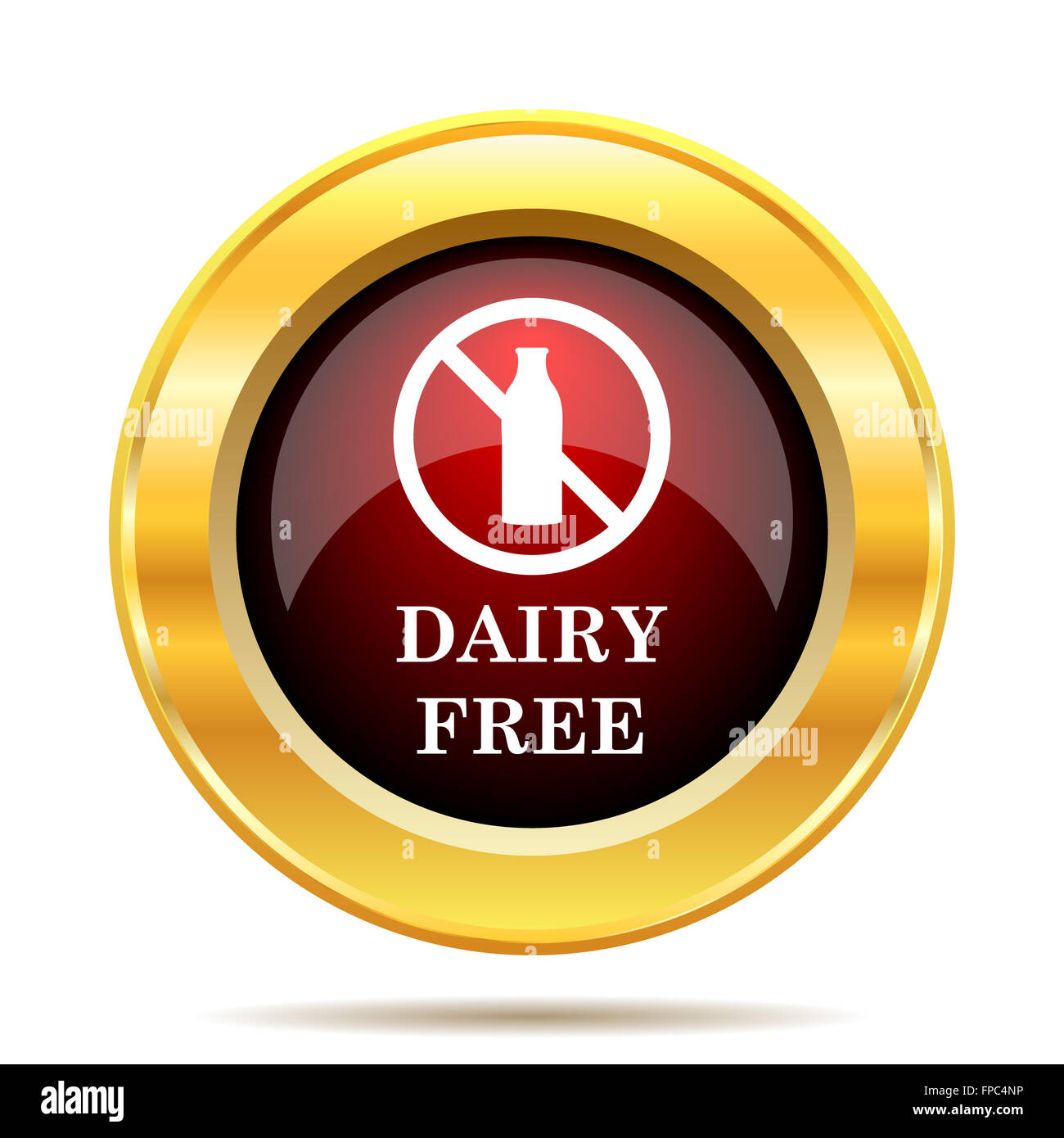 Dairy free icon. Internet button on white background Stock Photo - Alamy