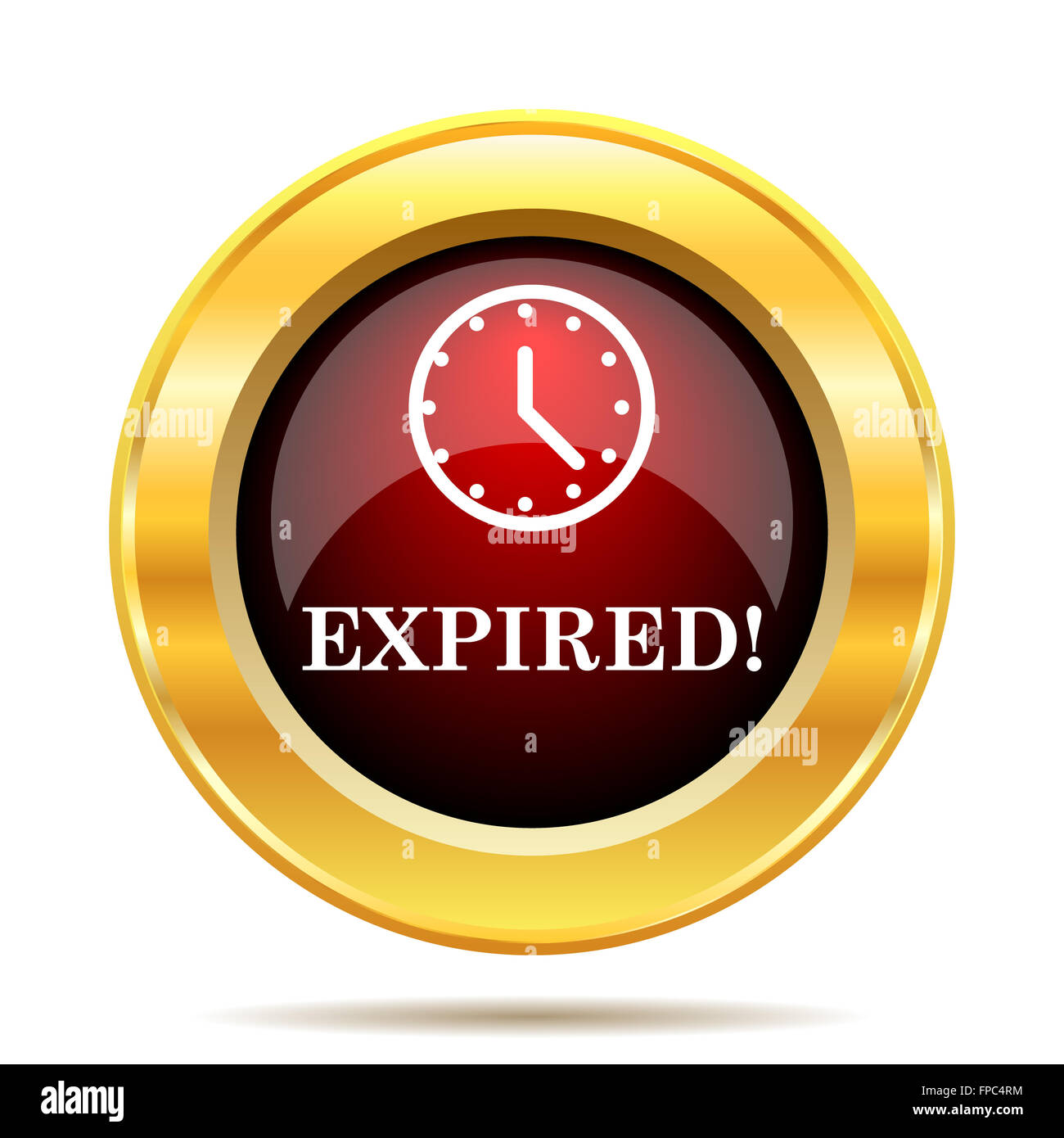 Expired icon. Internet button on white background Stock Photo - Alamy
