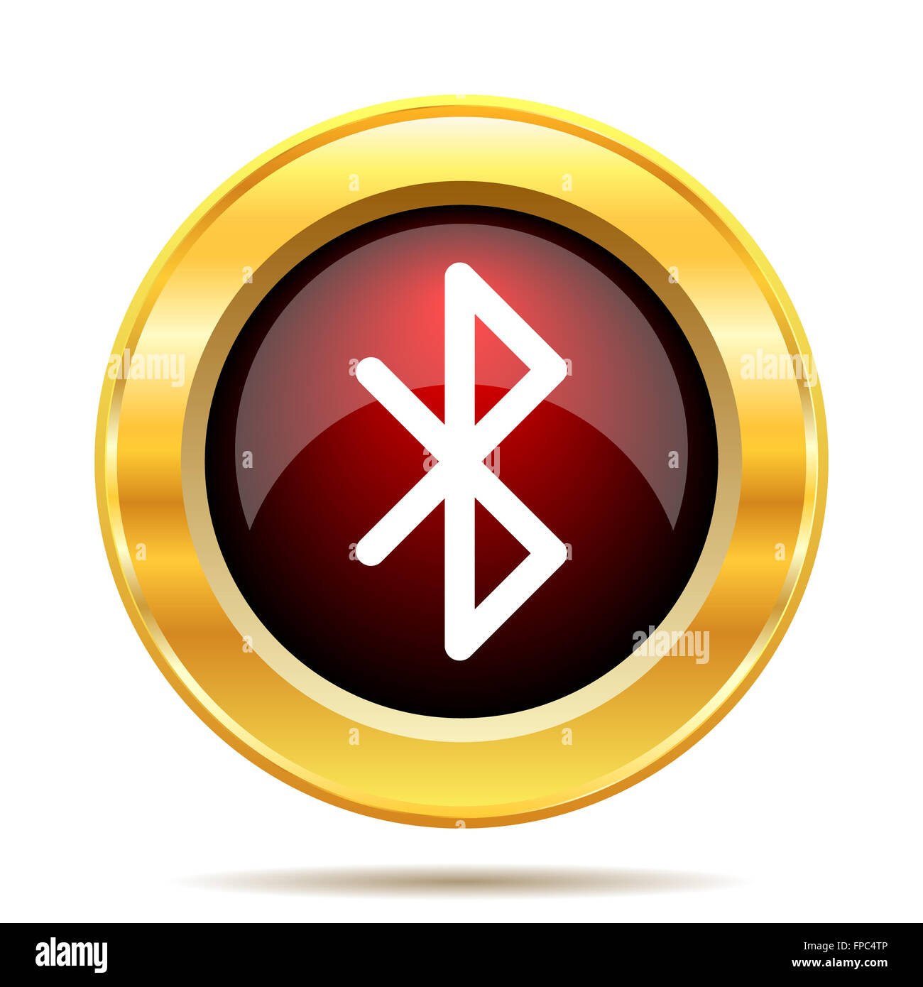 Bluetooth icon. Internet button on white background Stock Photo - Alamy