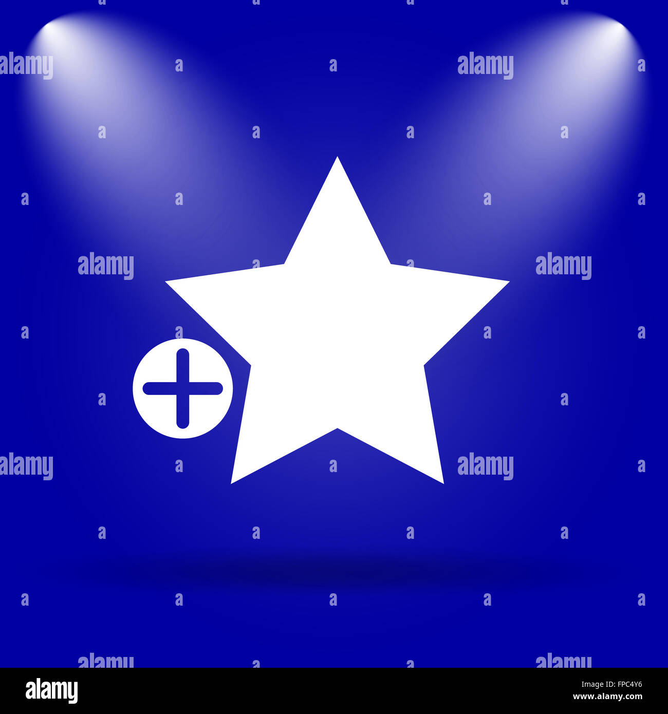 Add to favorites icon. Flat icon on blue background Stock Photo - Alamy