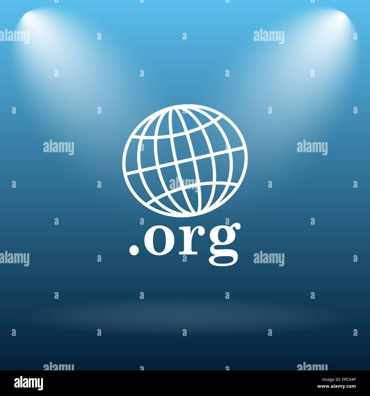 .org icon. Internet button on blue background Stock Photo - Alamy