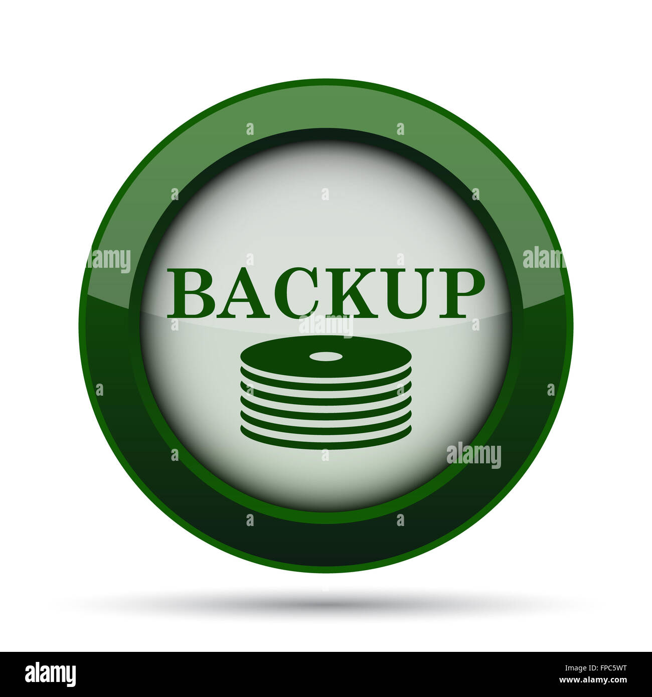 Back-up icon. Internet button on white background Stock Photo - Alamy