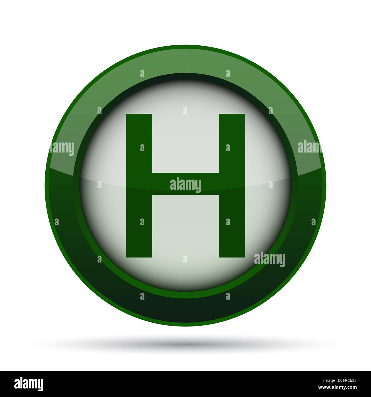 Hospital icon. Internet button on white background Stock Photo - Alamy
