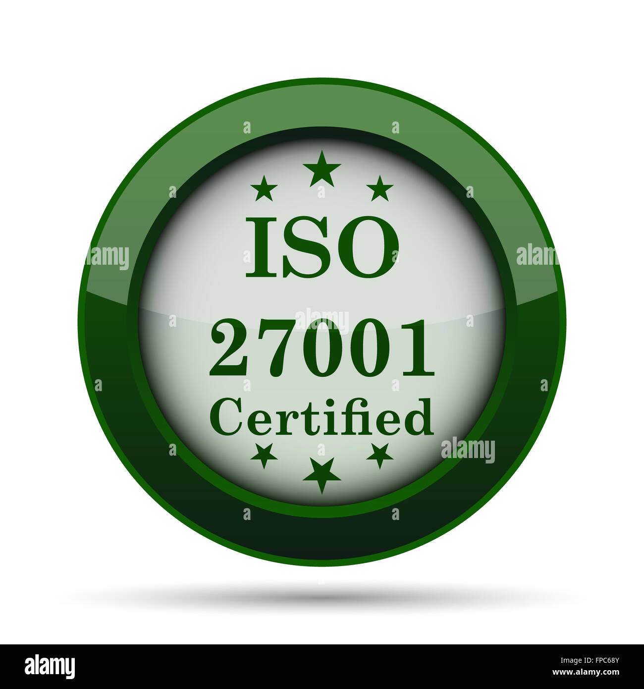 ISO 27001 icon. Internet button on white background Stock Photo - Alamy