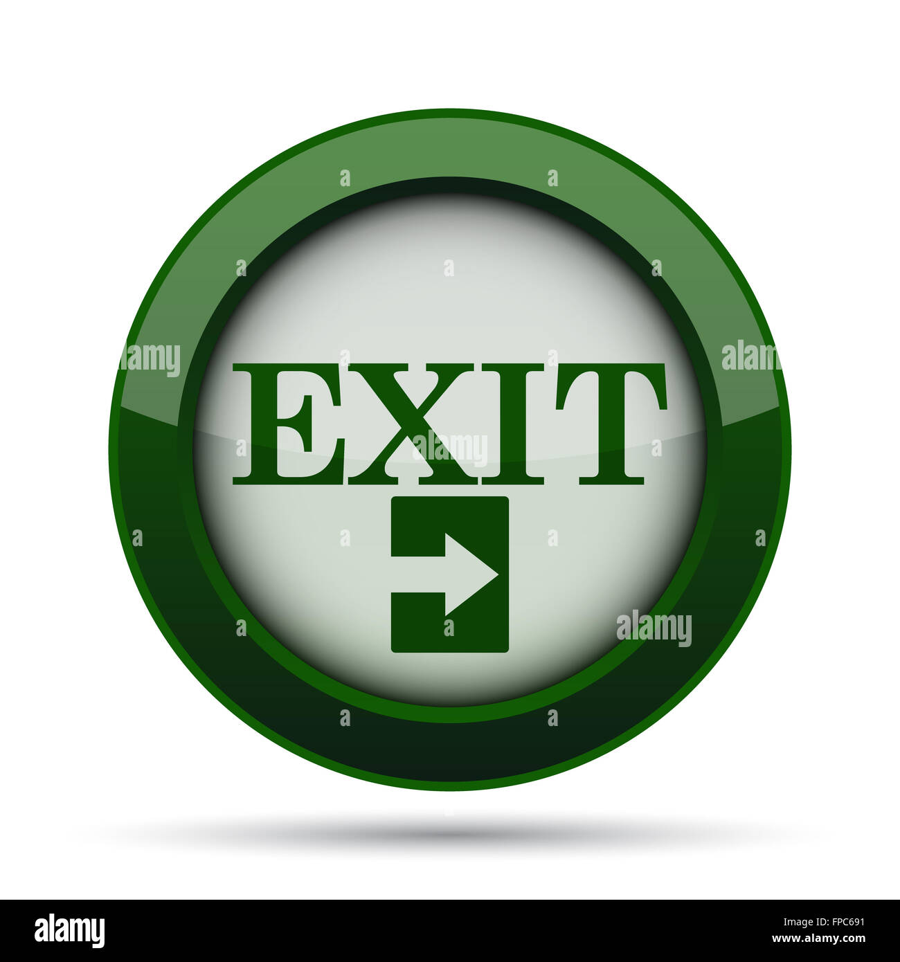 Exit icon. Internet button on white background Stock Photo - Alamy