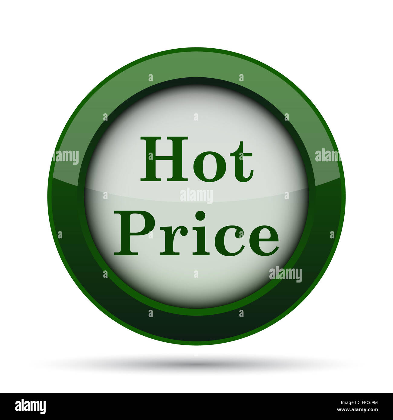 Hot price icon. Internet button on white background Stock Photo - Alamy