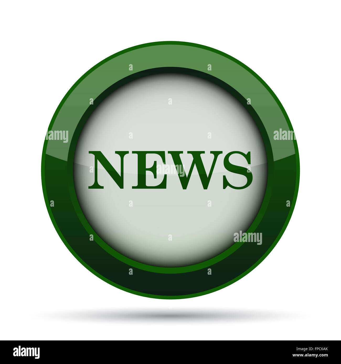 News icon. Internet button on white background Stock Photo - Alamy