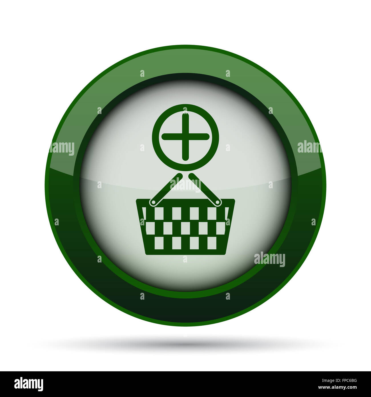 Add to basket icon. Internet button on white background Stock Photo - Alamy