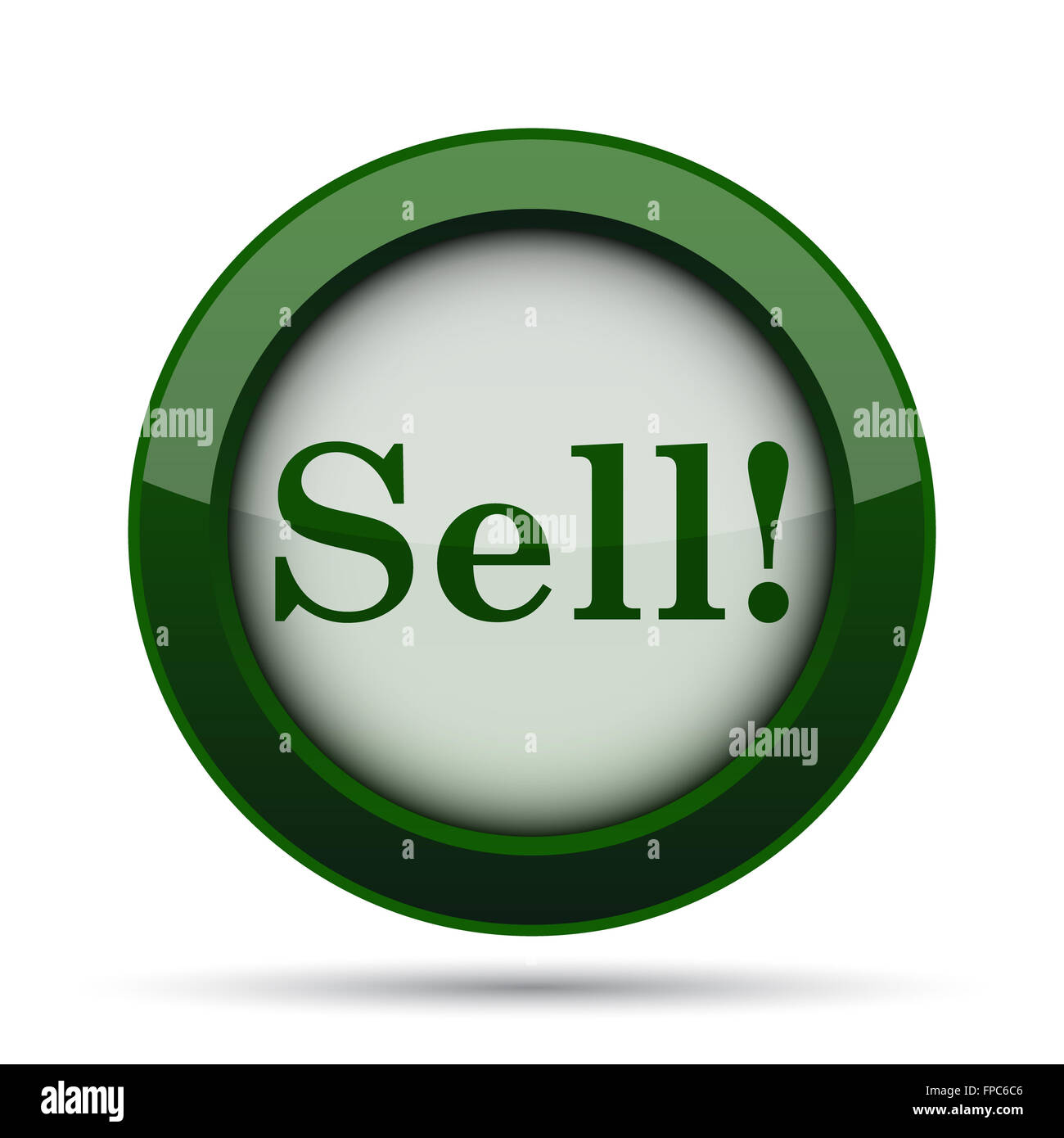 Sell icon. Internet button on white background Stock Photo - Alamy