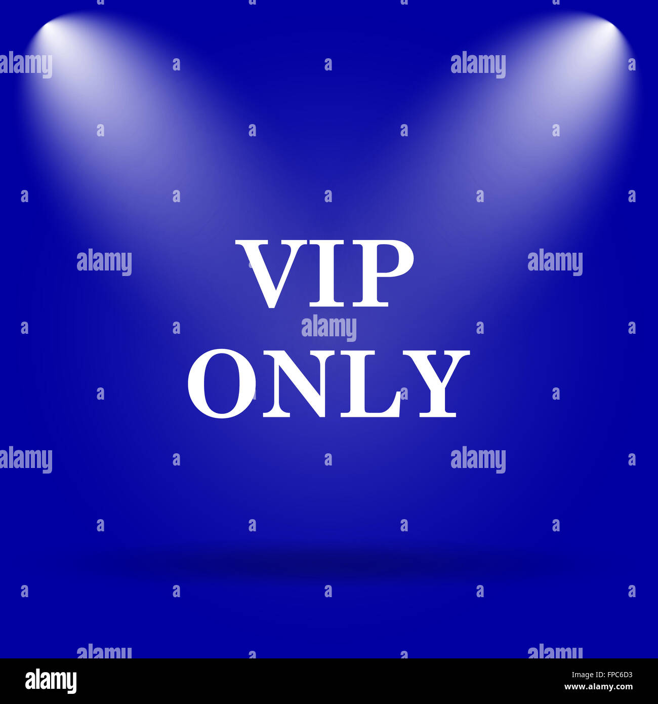 VIP only icon. Flat icon on blue background Stock Photo - Alamy