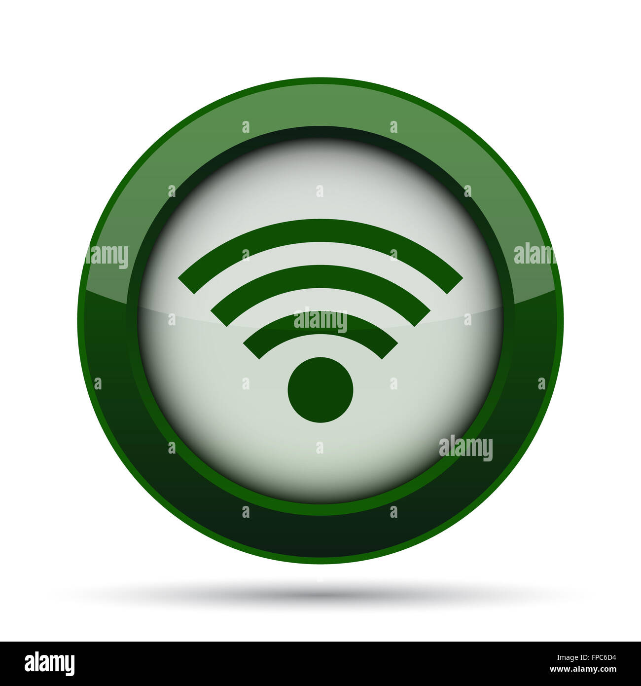 Wireless sign icon. Internet button on white background Stock Photo - Alamy