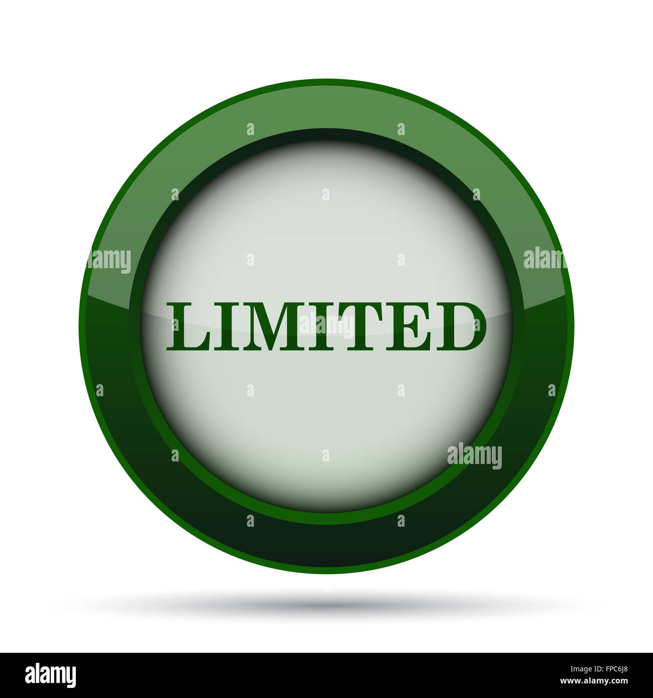 Limited icon. Internet button on white background Stock Photo - Alamy