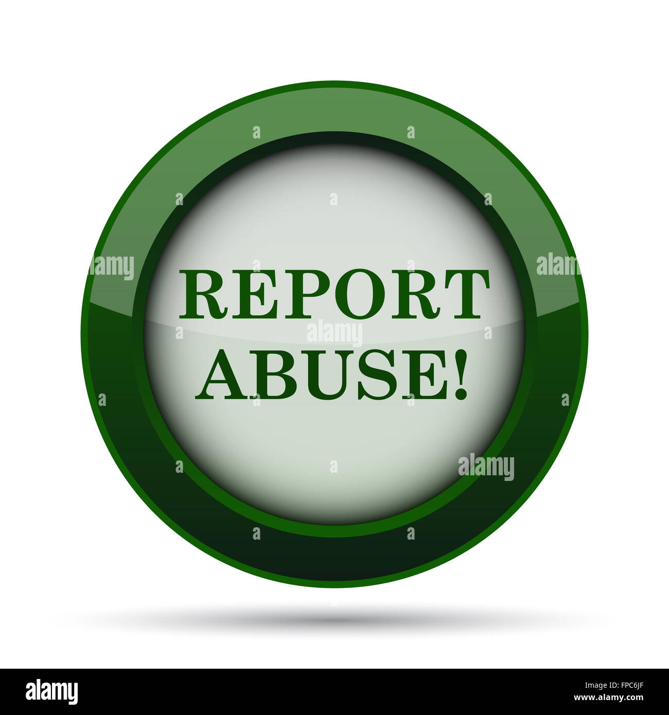 Report abuse icon. Internet button on white background Stock Photo - Alamy