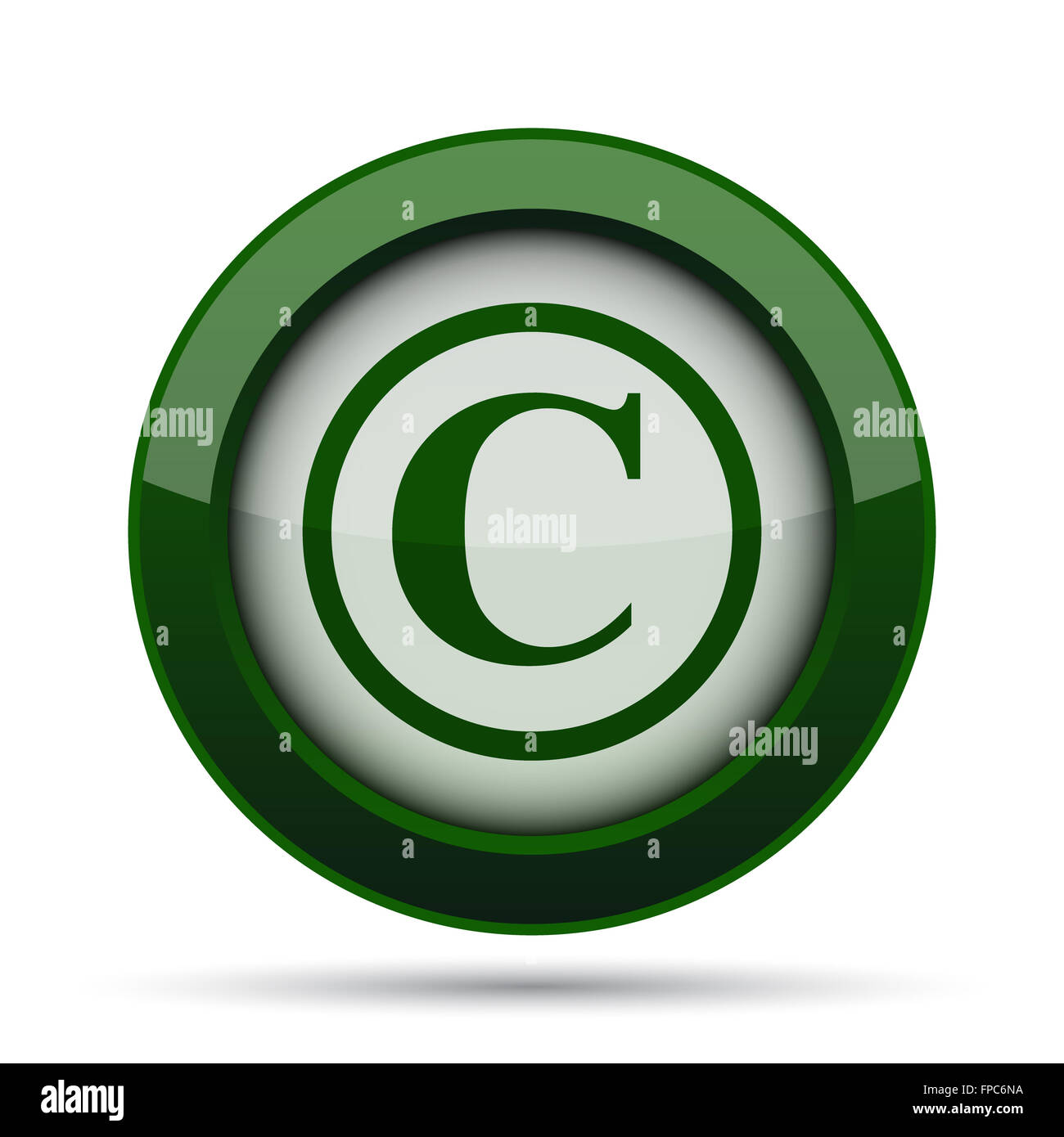 Copyright icon. Internet button on white background Stock Photo - Alamy