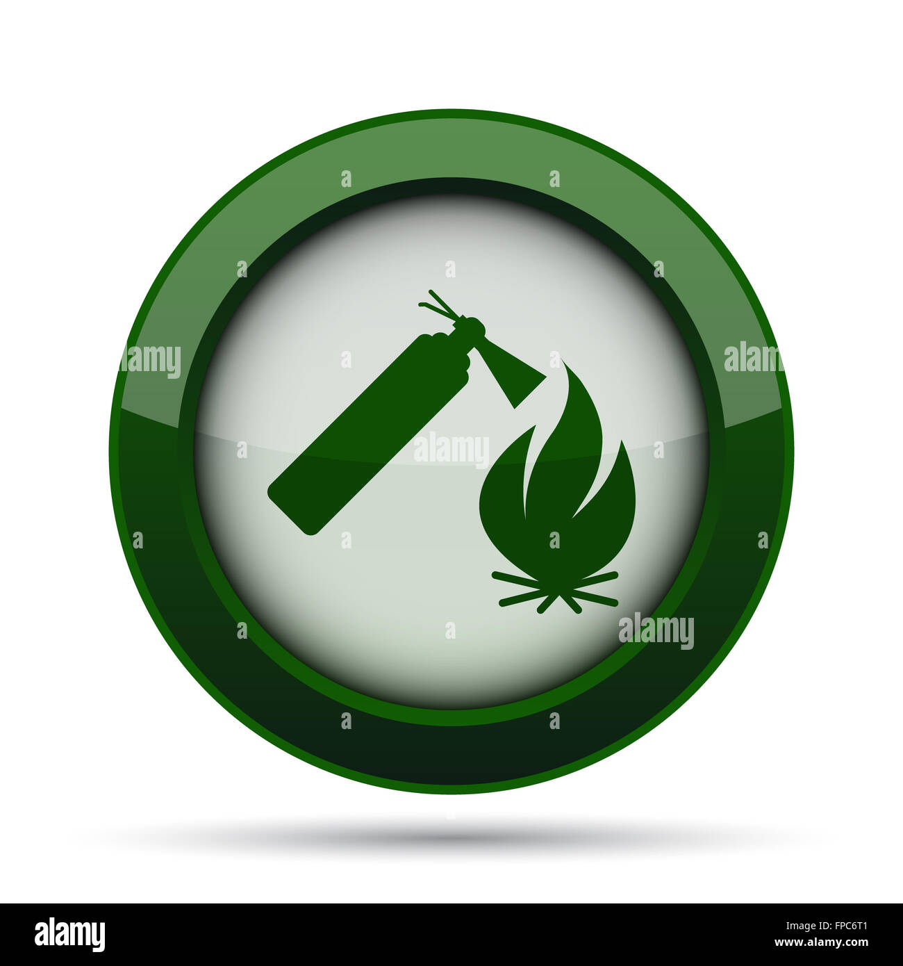 Fire icon. Internet button on white background Stock Photo - Alamy